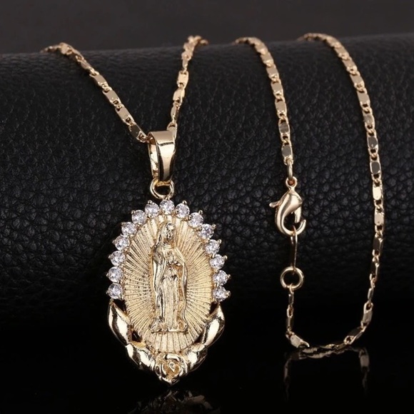 Jewelry | Highend 18k Gold Stainless Steel Holy Virgin Mary Religion ...